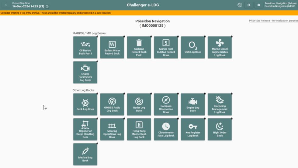 Challenger eLog - Poseidon Navigation Services